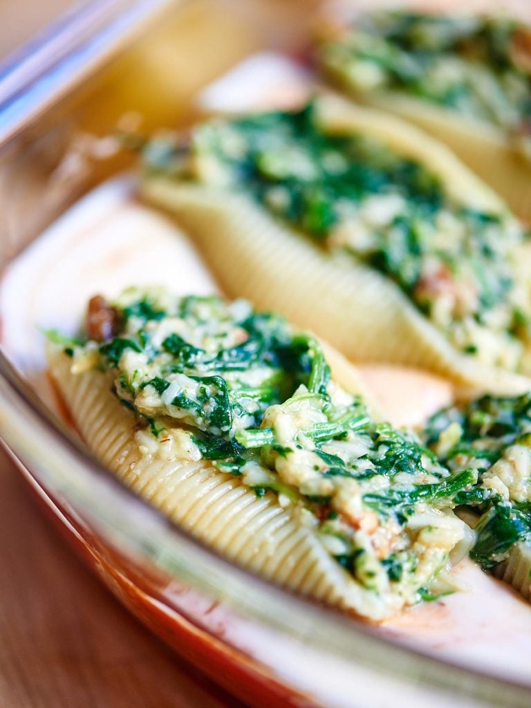 Stuffed Shells - with Cottage Cheese Filling, Vegetarian Dinner!