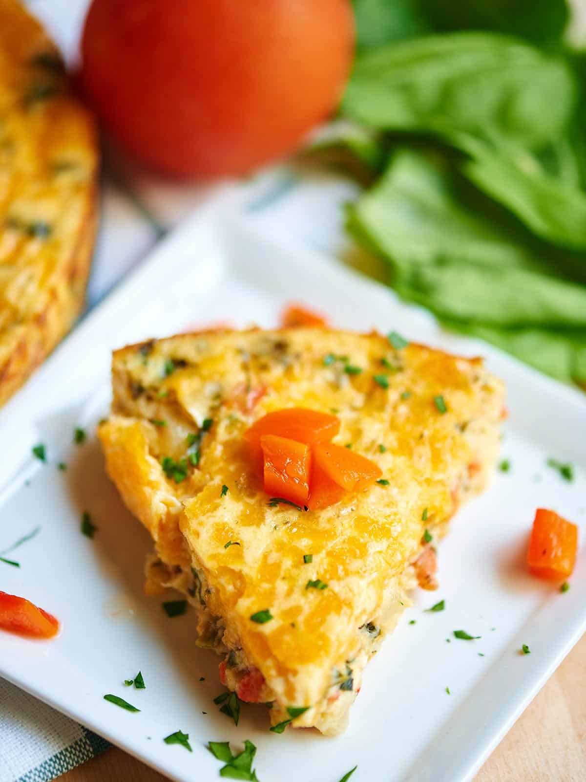 Crustless Quiche Lorraine Recipe - Bacon Gruyere Egg Bake