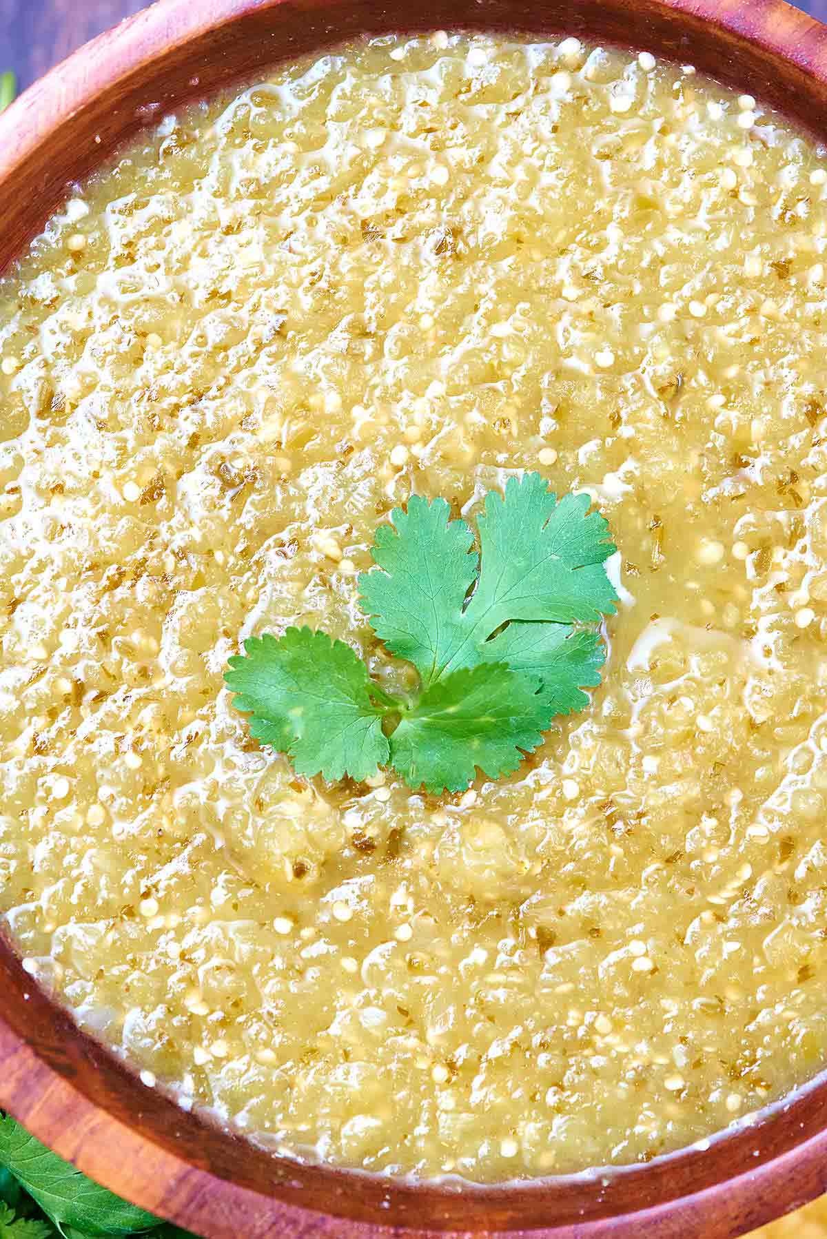 Homemade Salsa Verde - Tomatillo Salsa