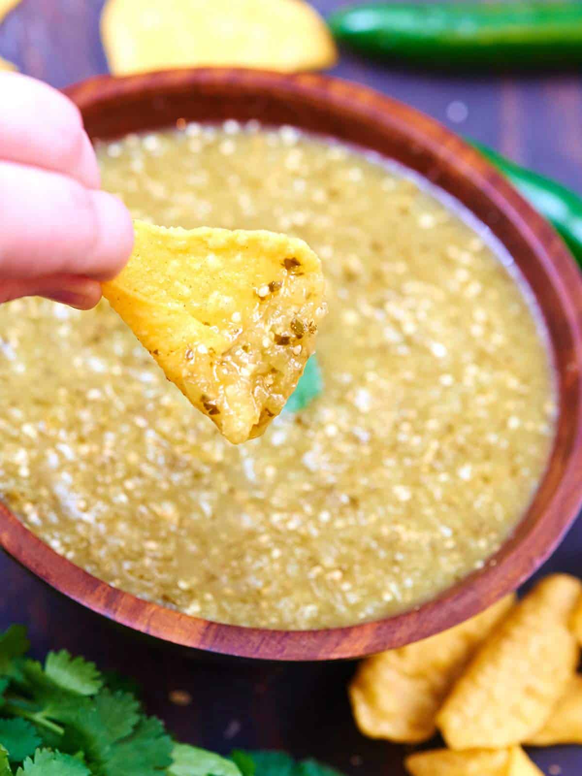 Homemade Salsa Verde - Tomatillo Salsa