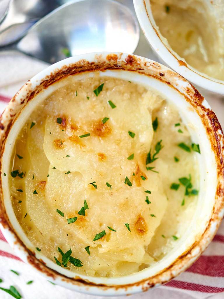 Cheesy Scalloped Potato Gratin - made w/ bechamel