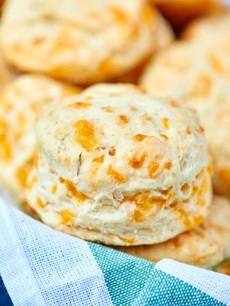 Roasted Garlic Cheddar Beer Biscuits - w/ Rosemary