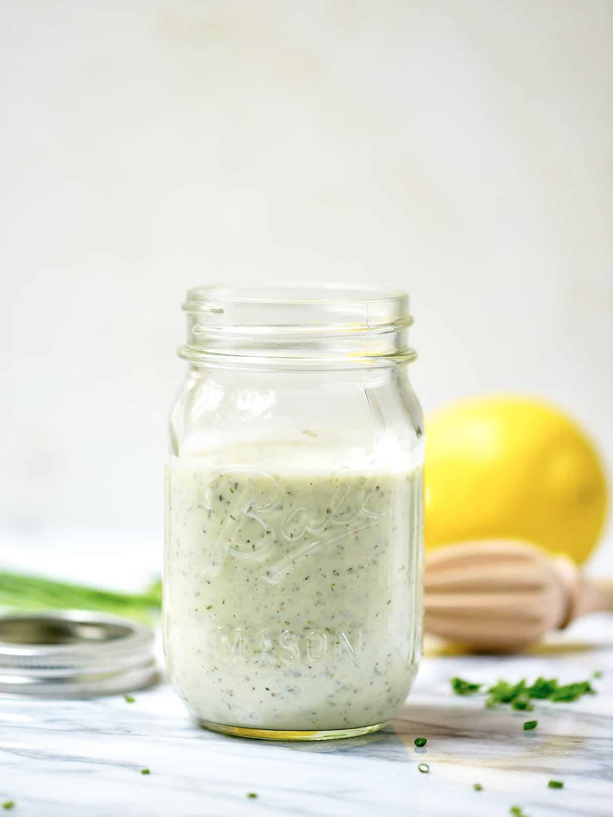 Homemade Greek Yogurt Ranch Dressing - 12 Calories Per Tablespoon!