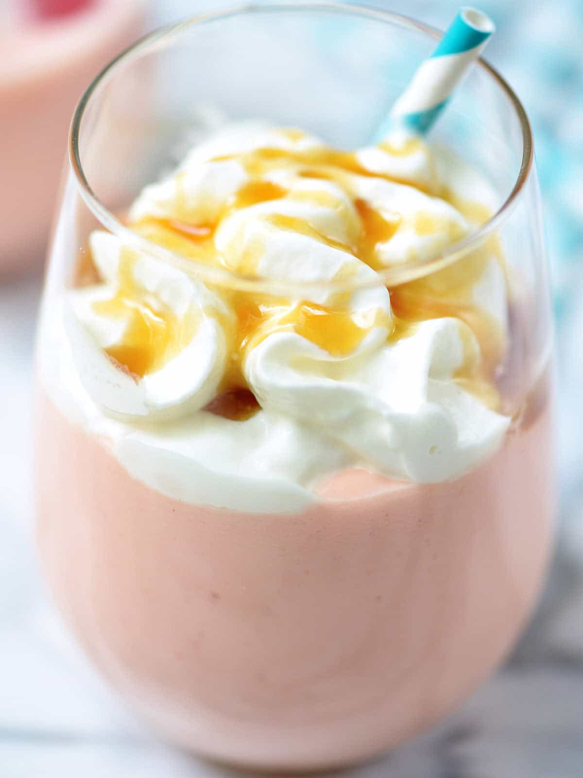 Tropical Spiked Cake Shake - made w/ Malibu Rum