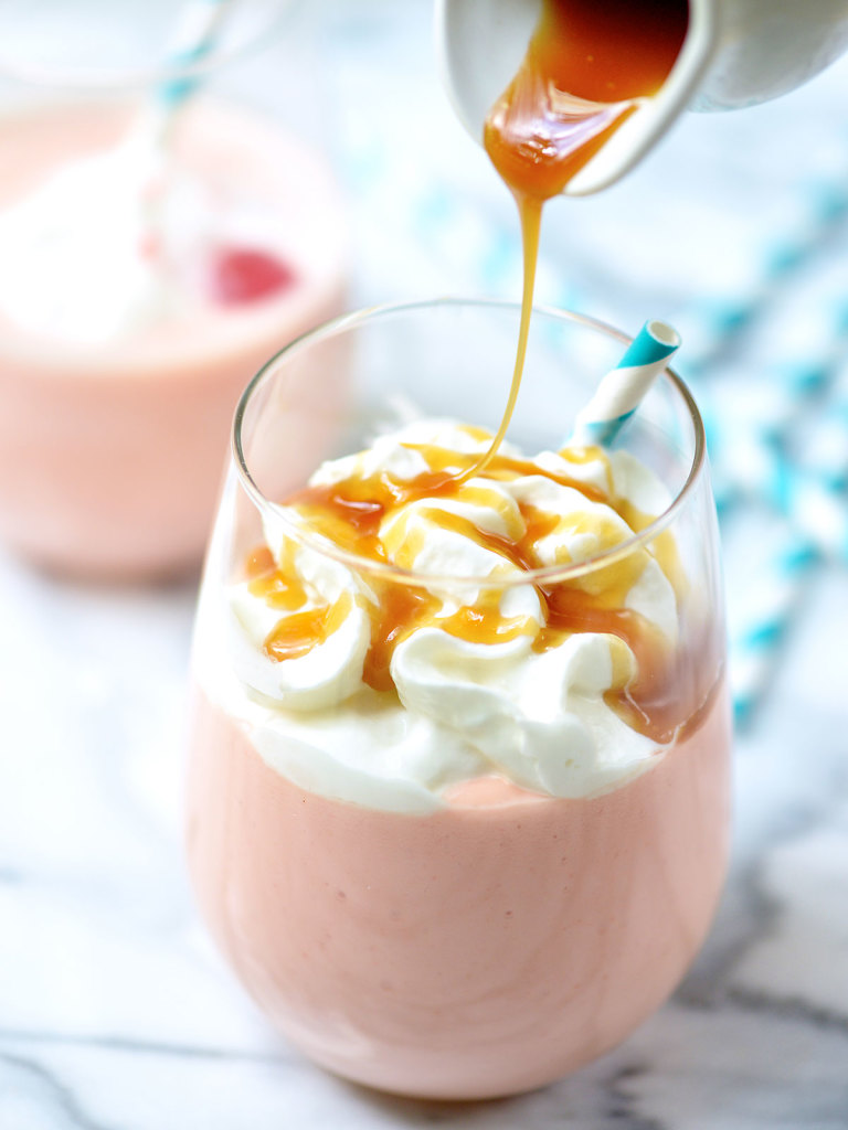 Tropical Spiked Cake Shake - made w/ Malibu Rum