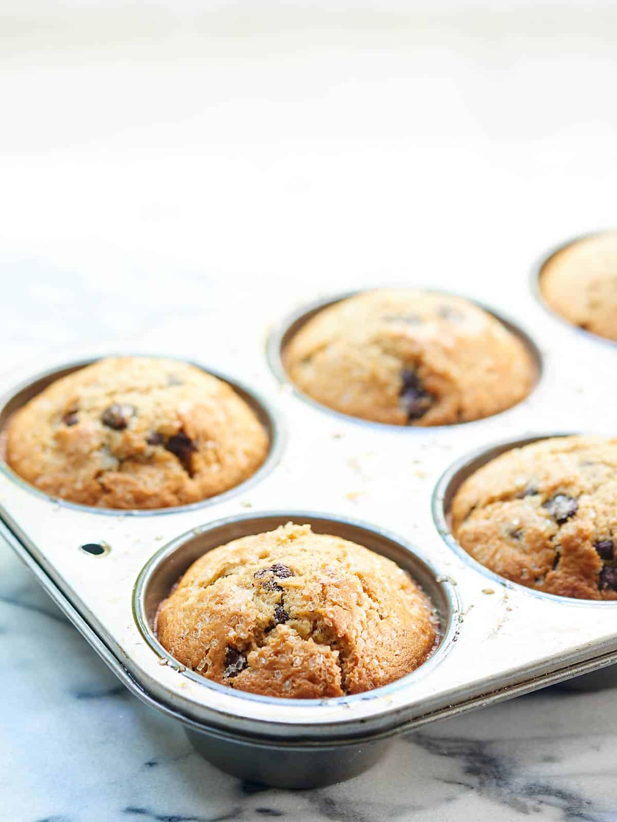 Chocolate Chip Muffins - Jumbo Bakery Style Muffins