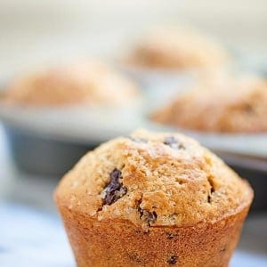 Blueberry Muffins - with Fresh Blueberries and Turbinado Sugar Topping!