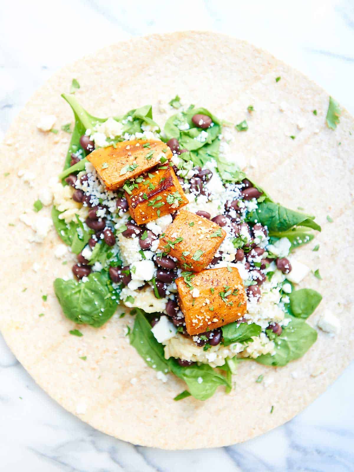 Healthy Sweet Potato Wrap - Make Ahead Vegetarian Lunch