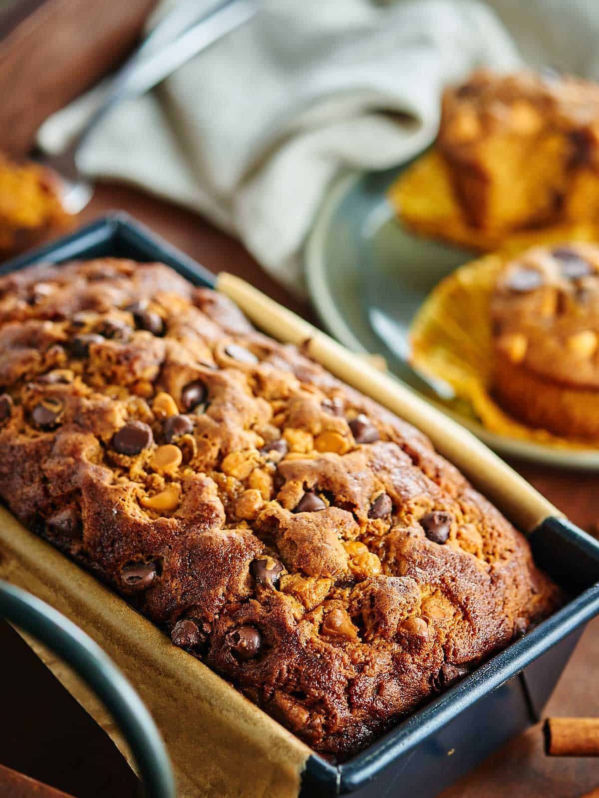 Pumpkin Bread - w/ Chocolate & Butterscotch Chips