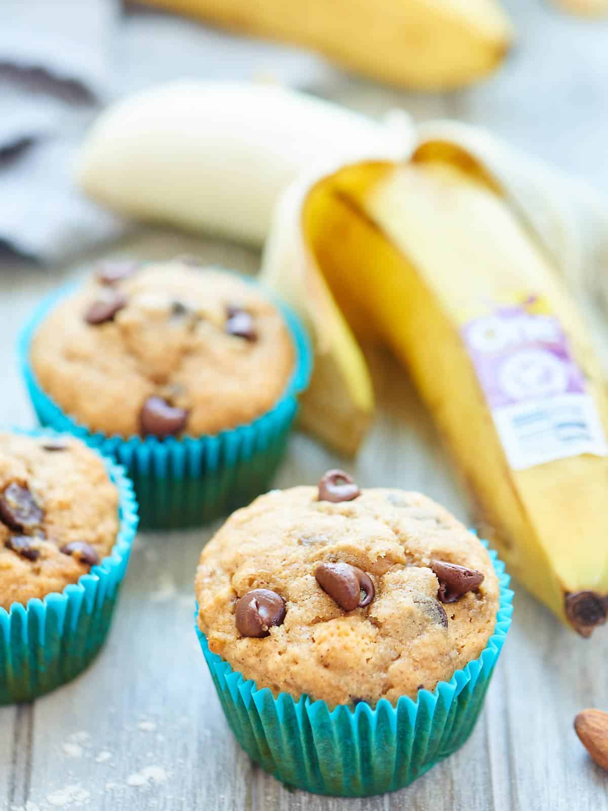 Banana Chocolate Chip Muffins - Ultra Moist and Fluffy!