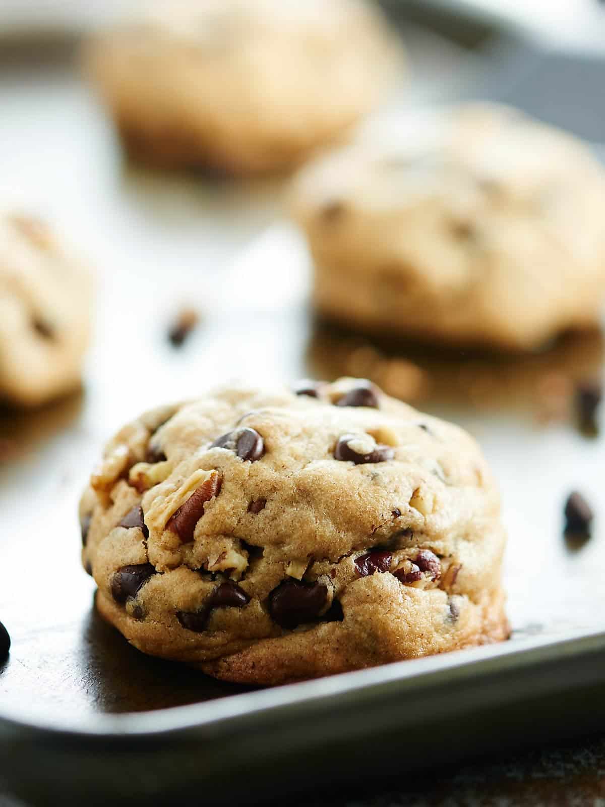 Fluffy Chocolate Chip Cookies Recipe - w/ Toasted Pecans