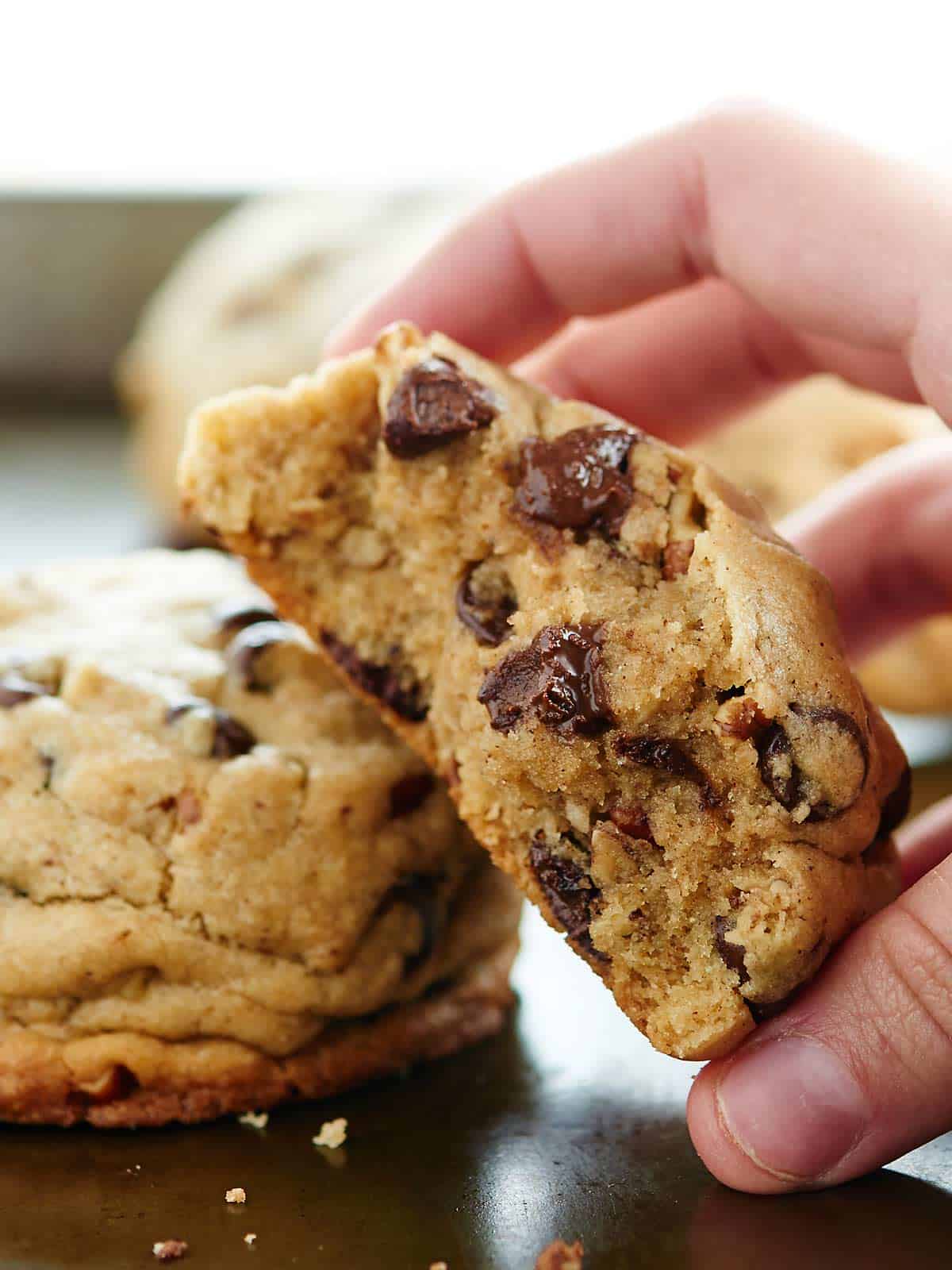 Fluffy Chocolate Chip Cookies Recipe - w/ Toasted Pecans