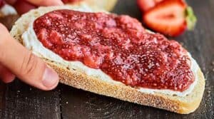 Strawberry Chia Jam Recipe - Vegan & Sweetened w/ Agave