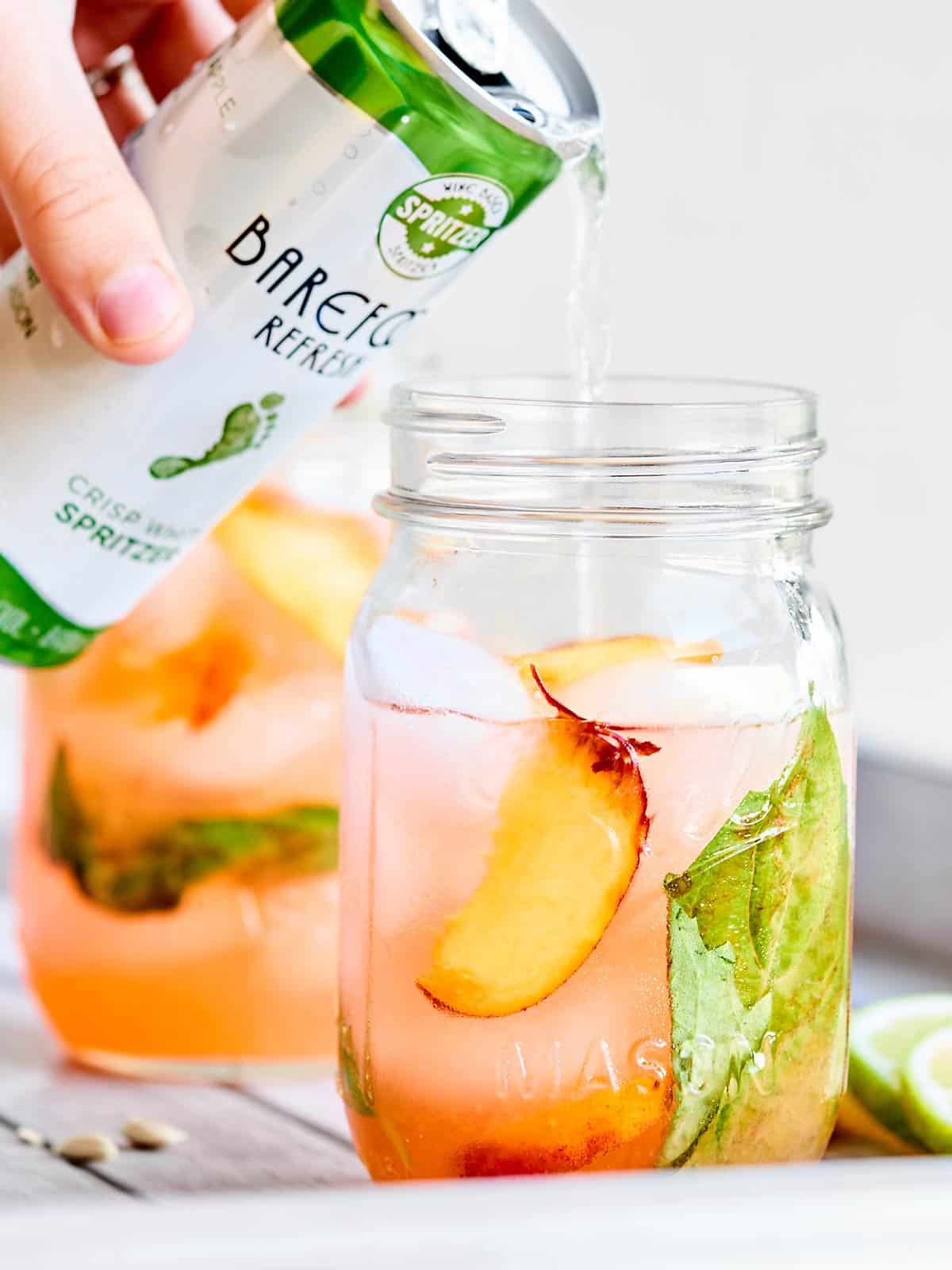 Peach Lemonade Spritzer Recipe - w/ Vodka & White Wine
