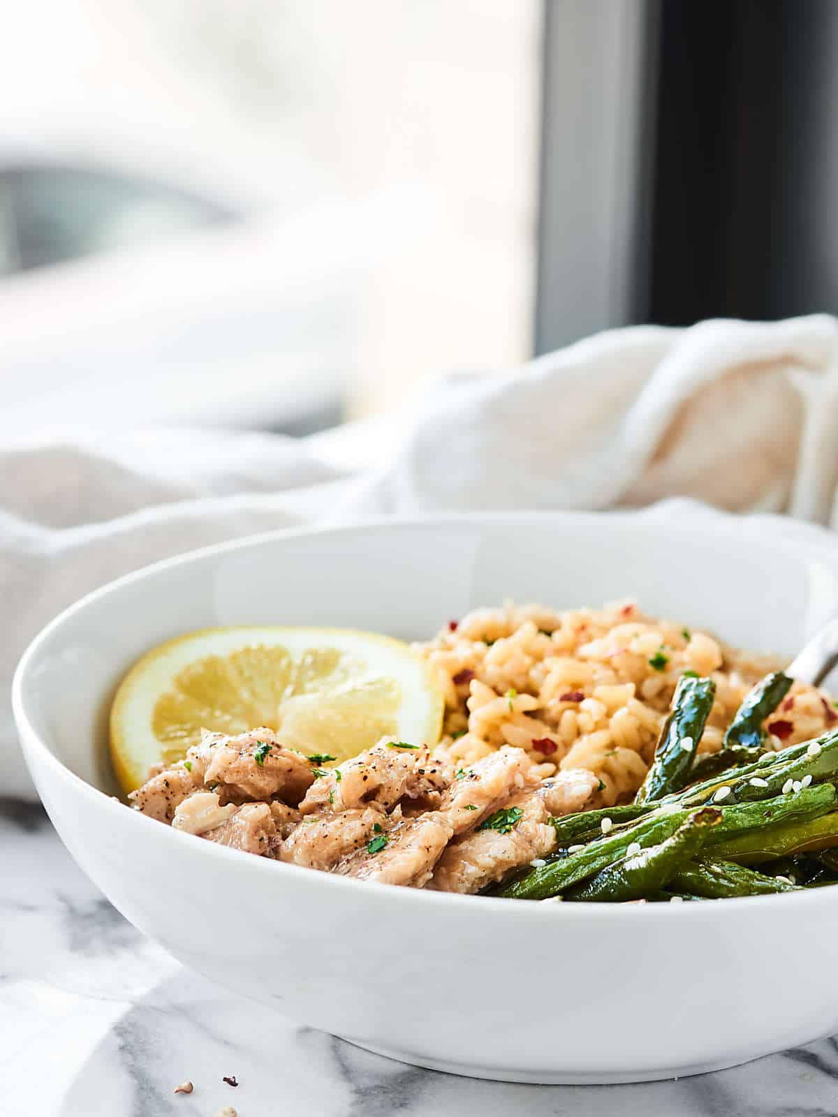 Lemon Pepper Salmon w/ Coconut Brown Rice Recipe - 20 Min Dinner!