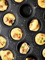 Healthy Breakfast Casserole Bites - Freezer Friendly, 29 Calories!