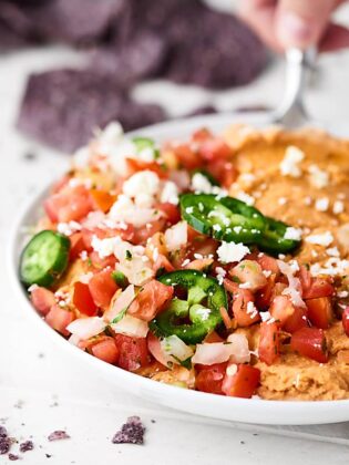 Instant Pot Taco Hummus - Only 5 Ingredients! Vegan. Gluten Free.