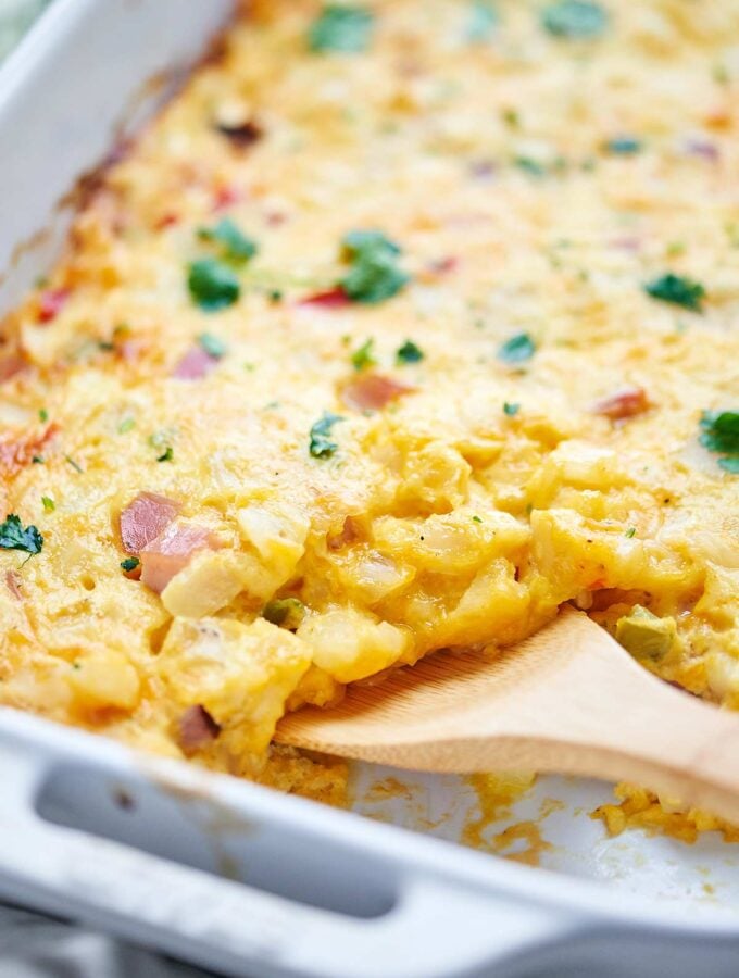 Breakfast Mac and Cheese Recipe - w/ Sausage, Potatoes, and Egg