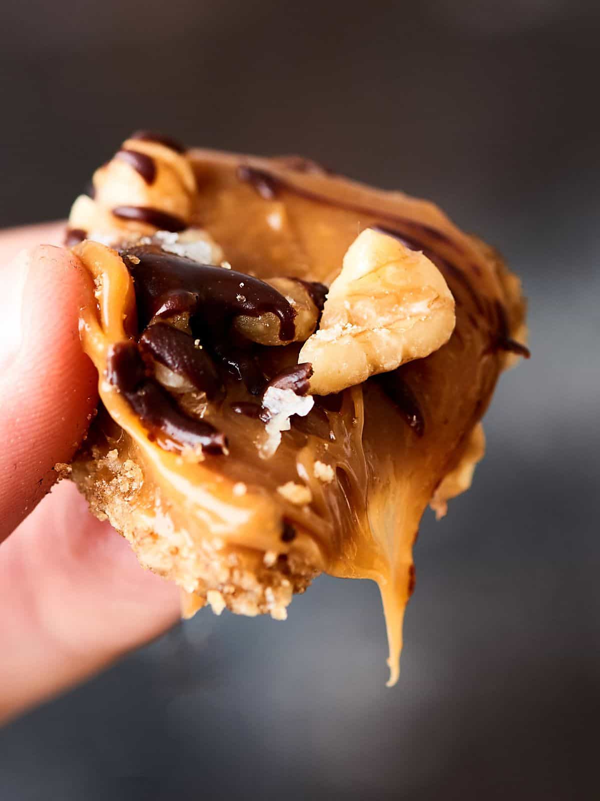 Easy Caramel Walnut Tarts Recipe - No-Bake Sweet & Salty Treat!