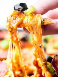 Pizza Dip Recipe - with Supreme Pizza Toppings & 4 Kinds of Cheese