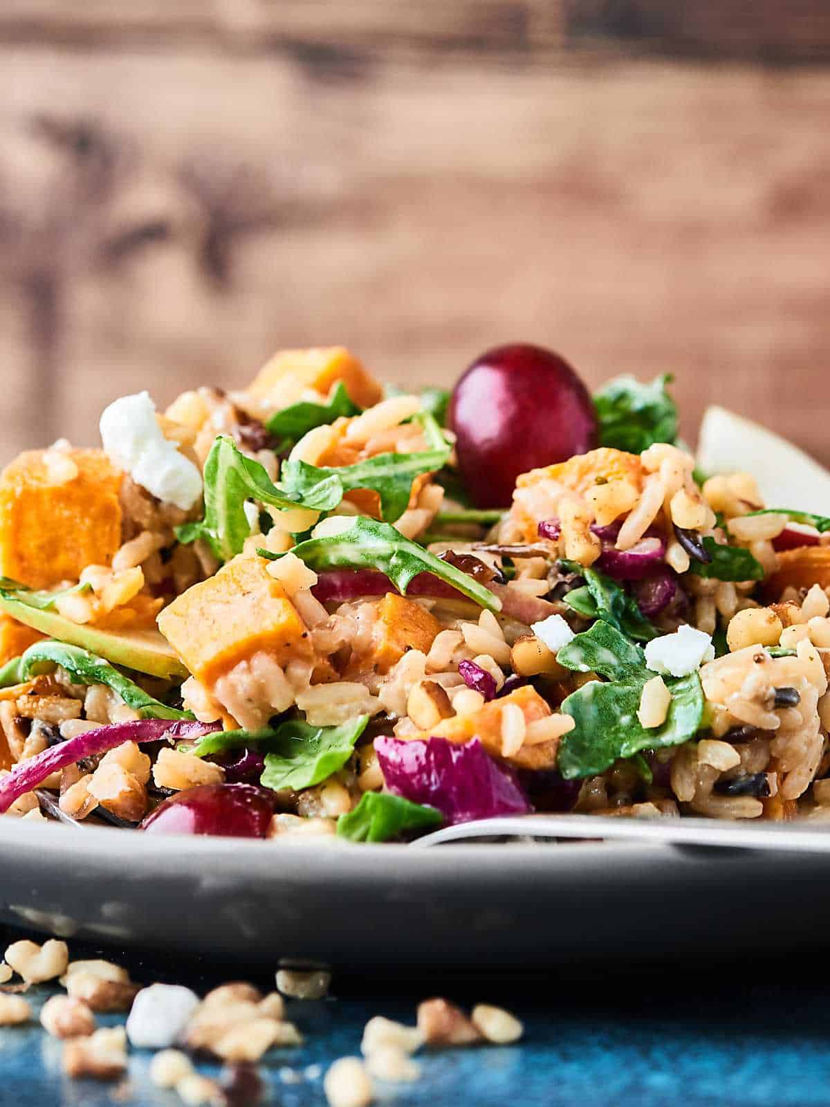 Roasted Sweet Potato and Wild Rice Salad Recipe - Vegetarian, GF