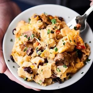 Breakfast Mashed Potato Casserole - w/ Sausage & Cream Cheese