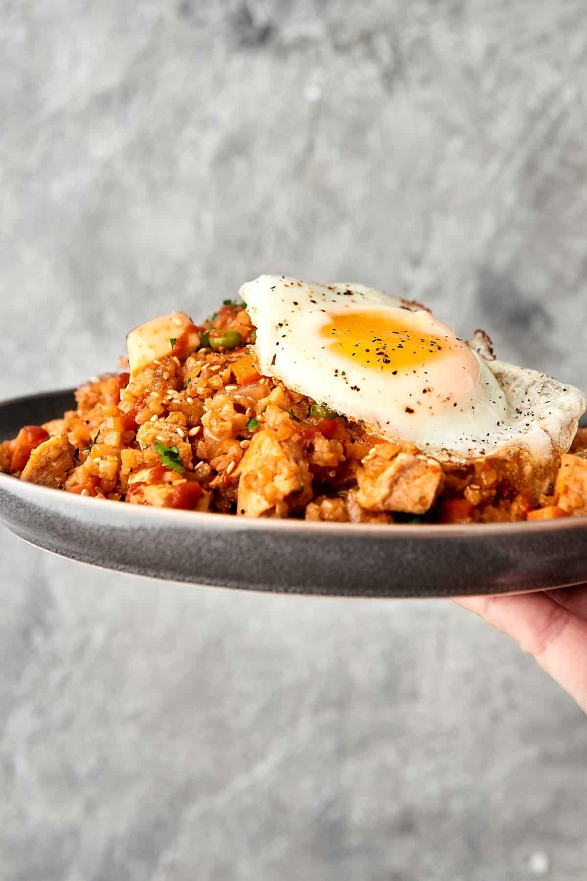 Chicken Cauliflower Fried Rice Recipe - 150 Calories Per Serving