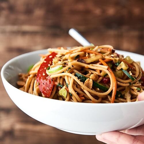 Easy Asian Noodles Recipe - Vegetarian & Whole Wheat Pasta
