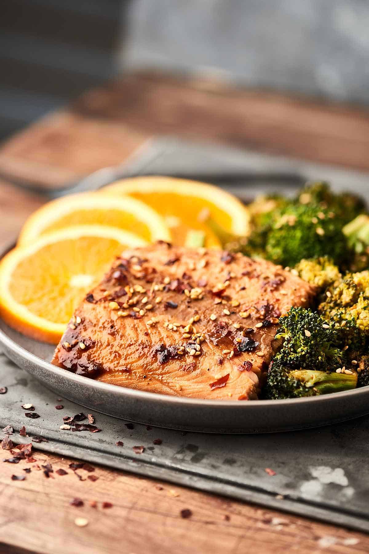 Sheet Pan Asian Salmon and Broccoli Recipe - Healthy, 10 Minute Prep!