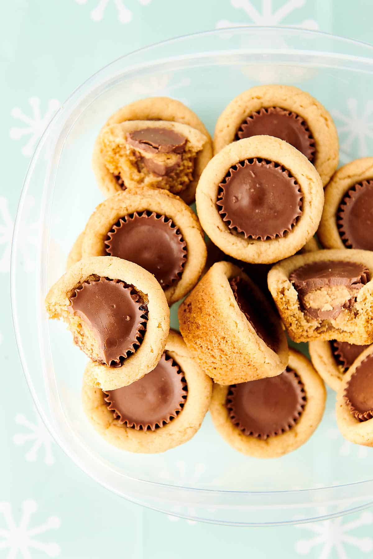 Easy Peanut Butter Cup Cookies Recipe - Made in Mini Muffin Tin