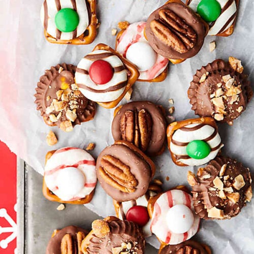 Reindeer Pretzels - with Rolos or Hershey Kisses!