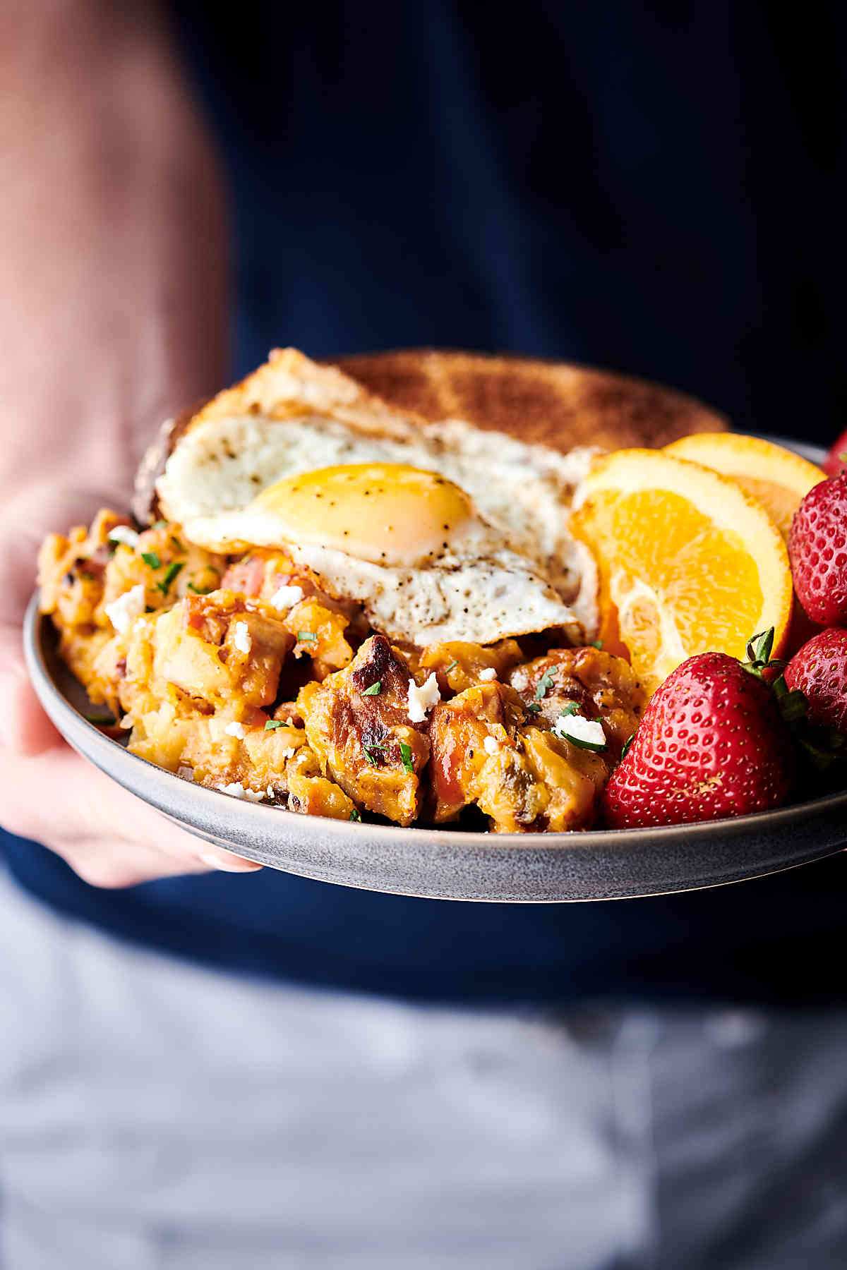 Cheesy Pork and Potato Breakfast Skillet Recipe - Show Me the Yummy