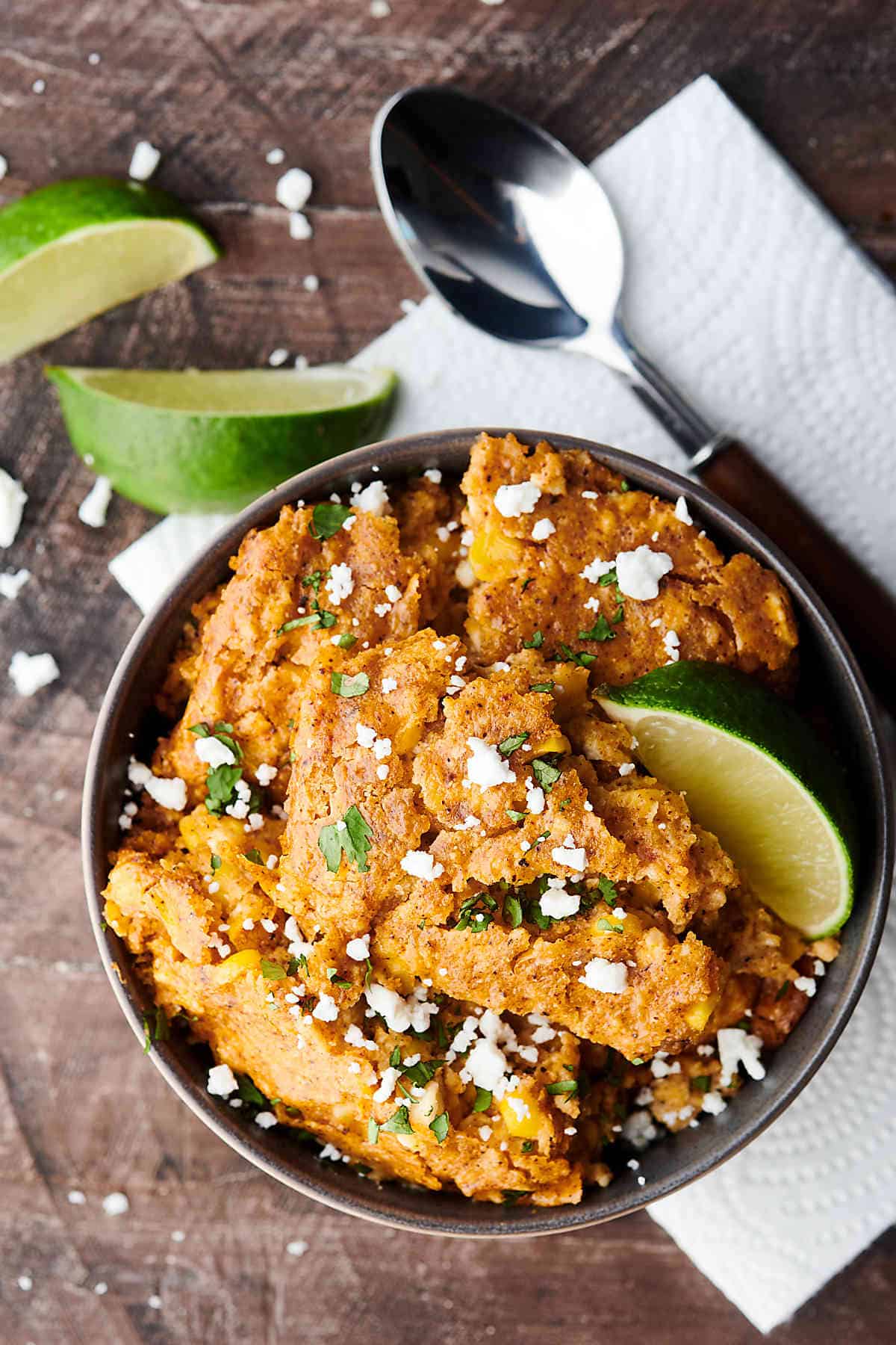 Mexican Street Corn Spoon Bread - Elote Corn Casserole!