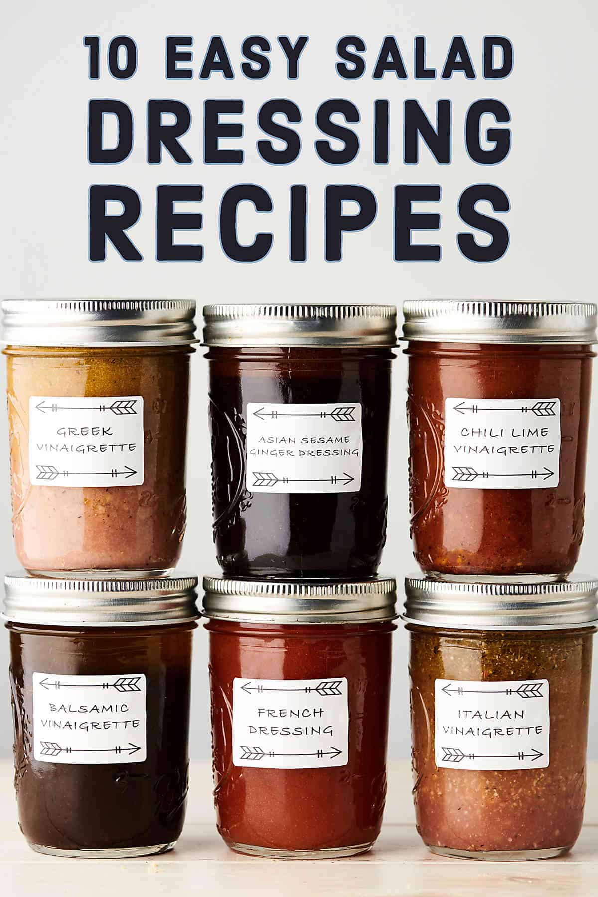 10 Easy Salad Dressing Recipes - Healthy & Quick!