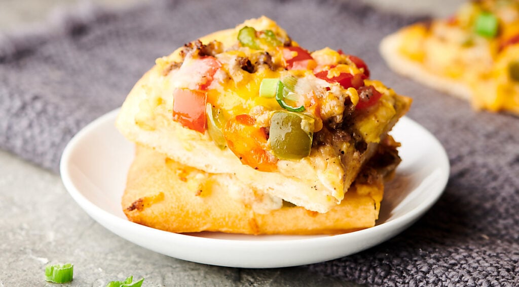 Breakfast Pizza - Egg, Sausage, & Cheese Pizza Recipe