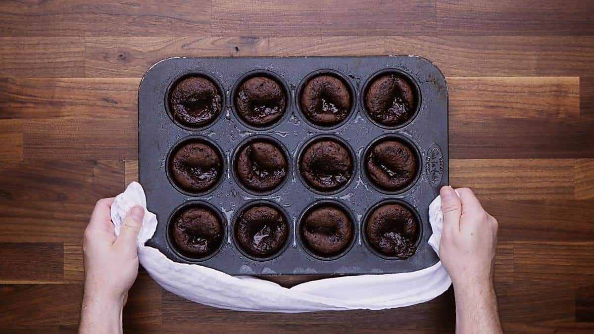 Cake Mix Chocolate Lava Cake - Made in a Muffin/Cupcake Tin!