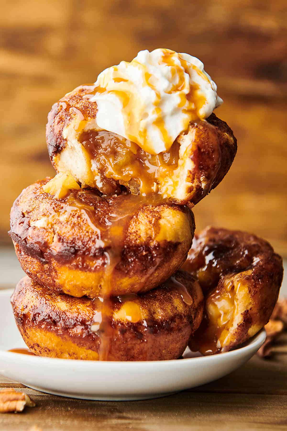 Caramel Apple Pie Dumplings - w/ Canned Biscuit Dough & Apple Pie Filling