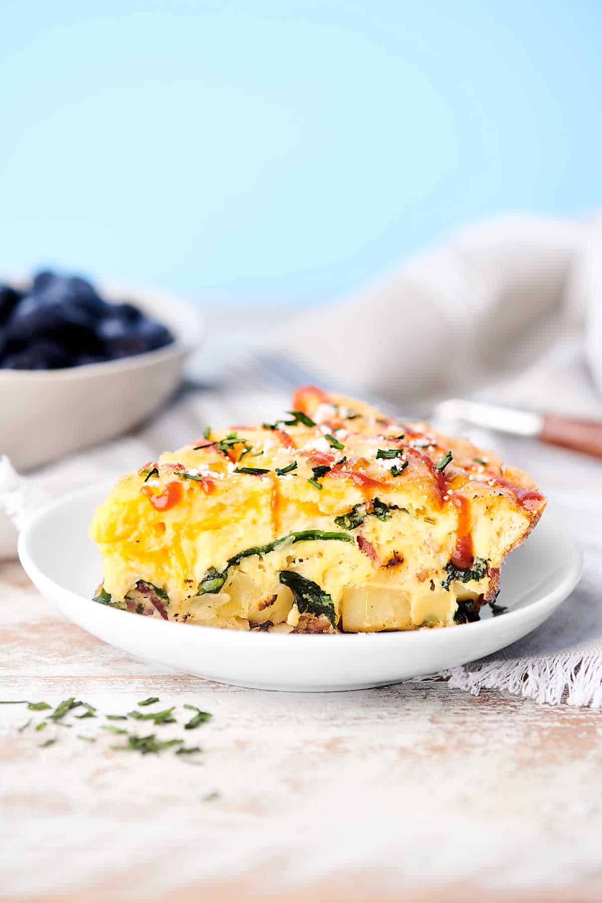 Frittata - 15-Minute Prep - with Bacon and THREE Types of Cheese!