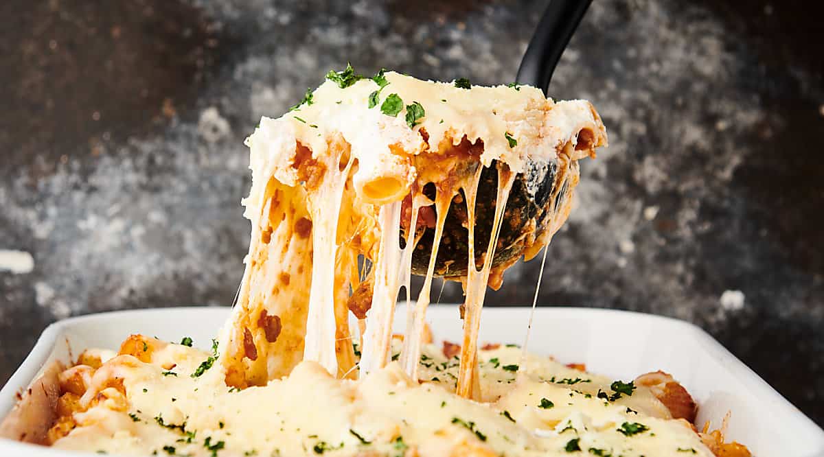 Rigatoni - Baked Pasta with Three Types of Cheese! Kid Approved!