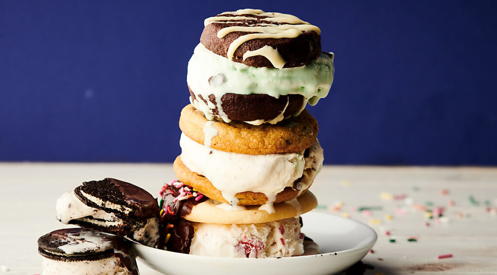 Easy Ice Cream Cookie Sandwich Recipe - Four ways!