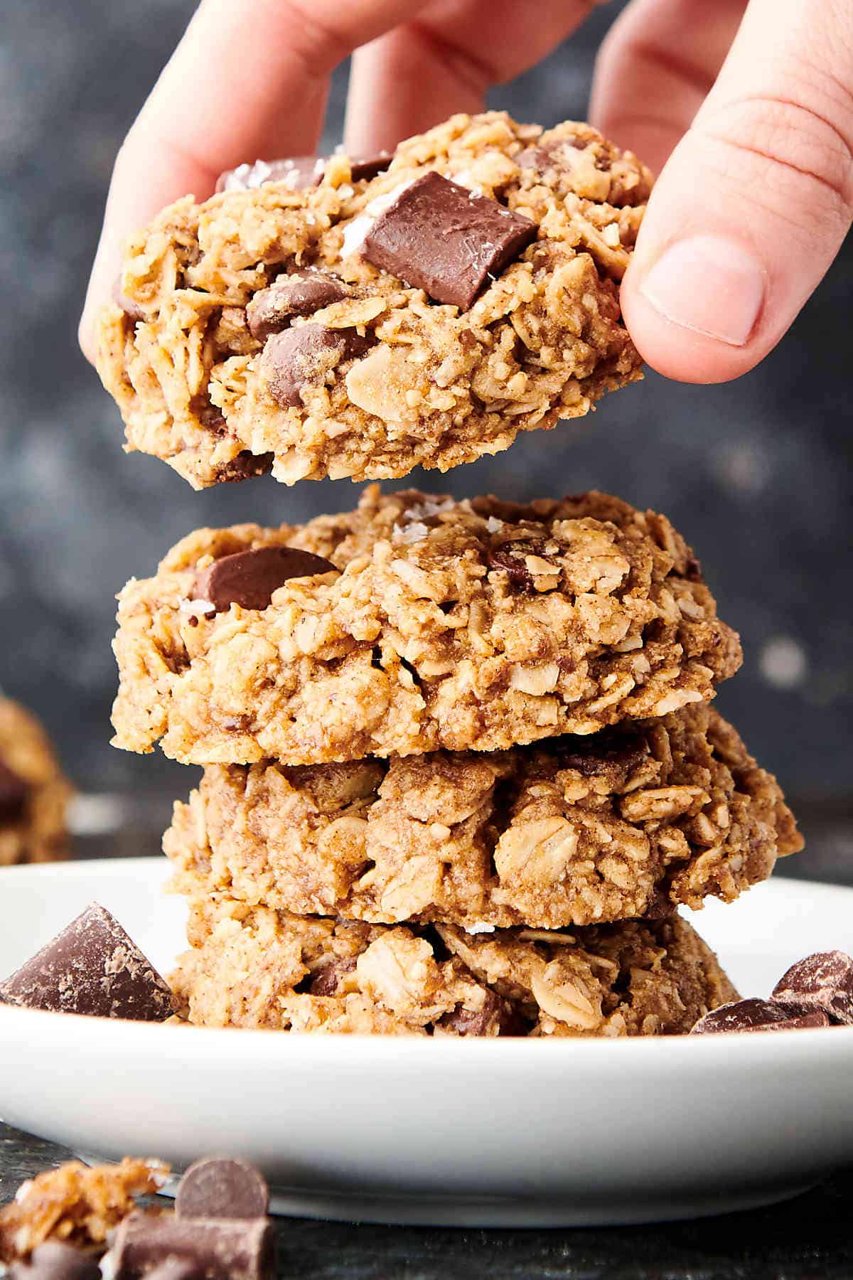 Vegan Oatmeal Cookies - Thick, Chewy, and Gluten Free!