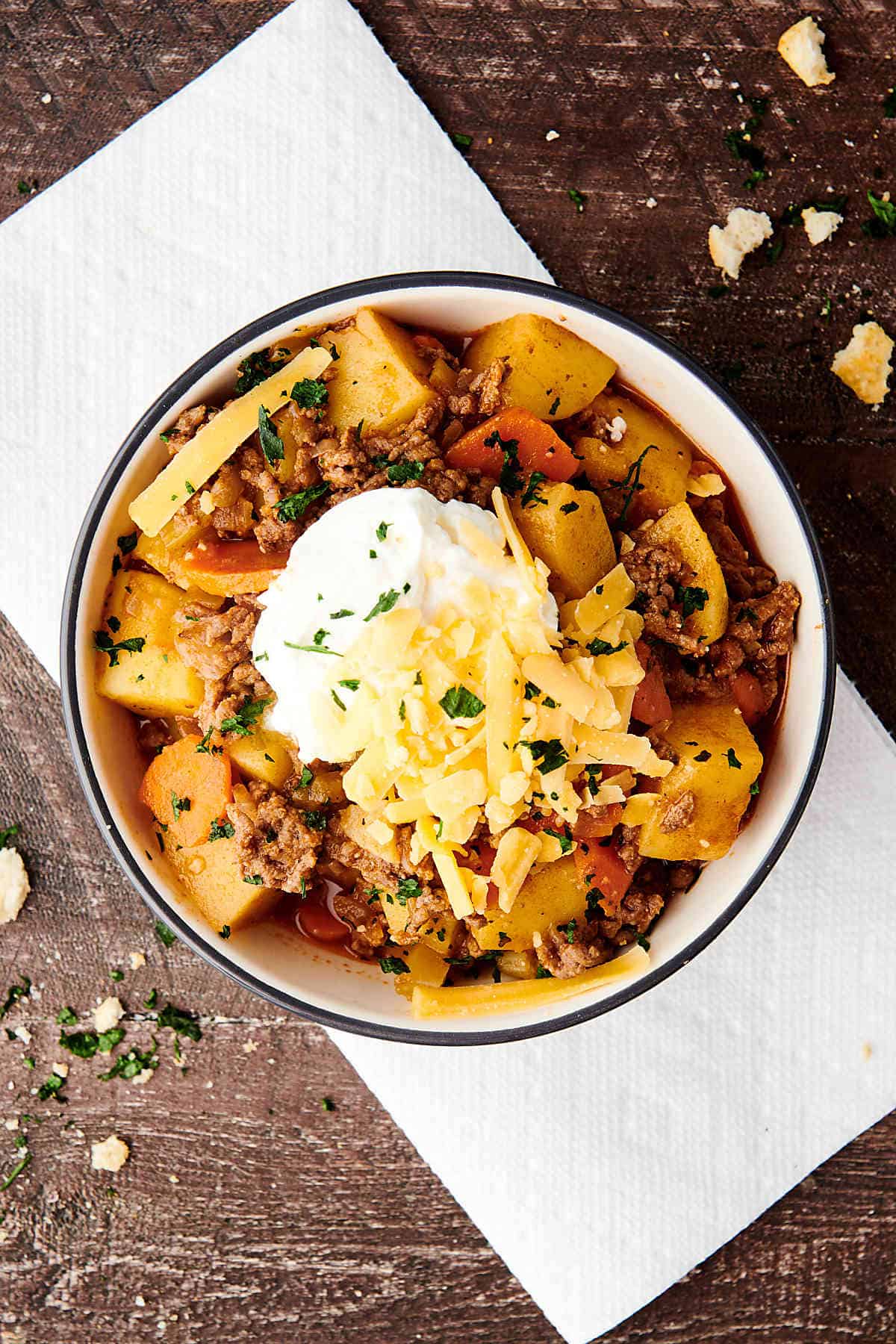 Poor Man's Stew - Healthy and Hearty Ground Beef Stew!