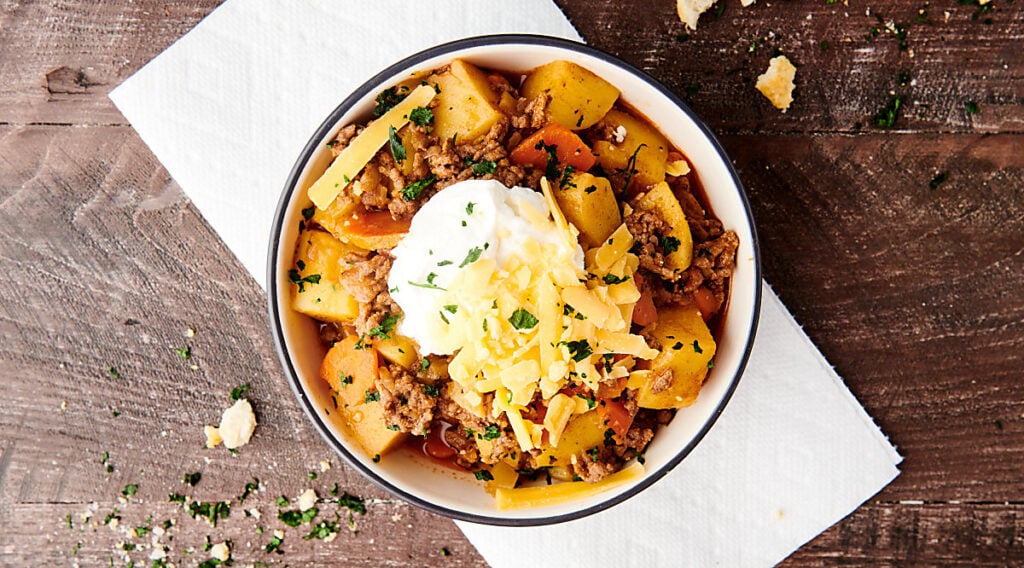 Poor Man's Stew - Healthy and Hearty Ground Beef Stew!