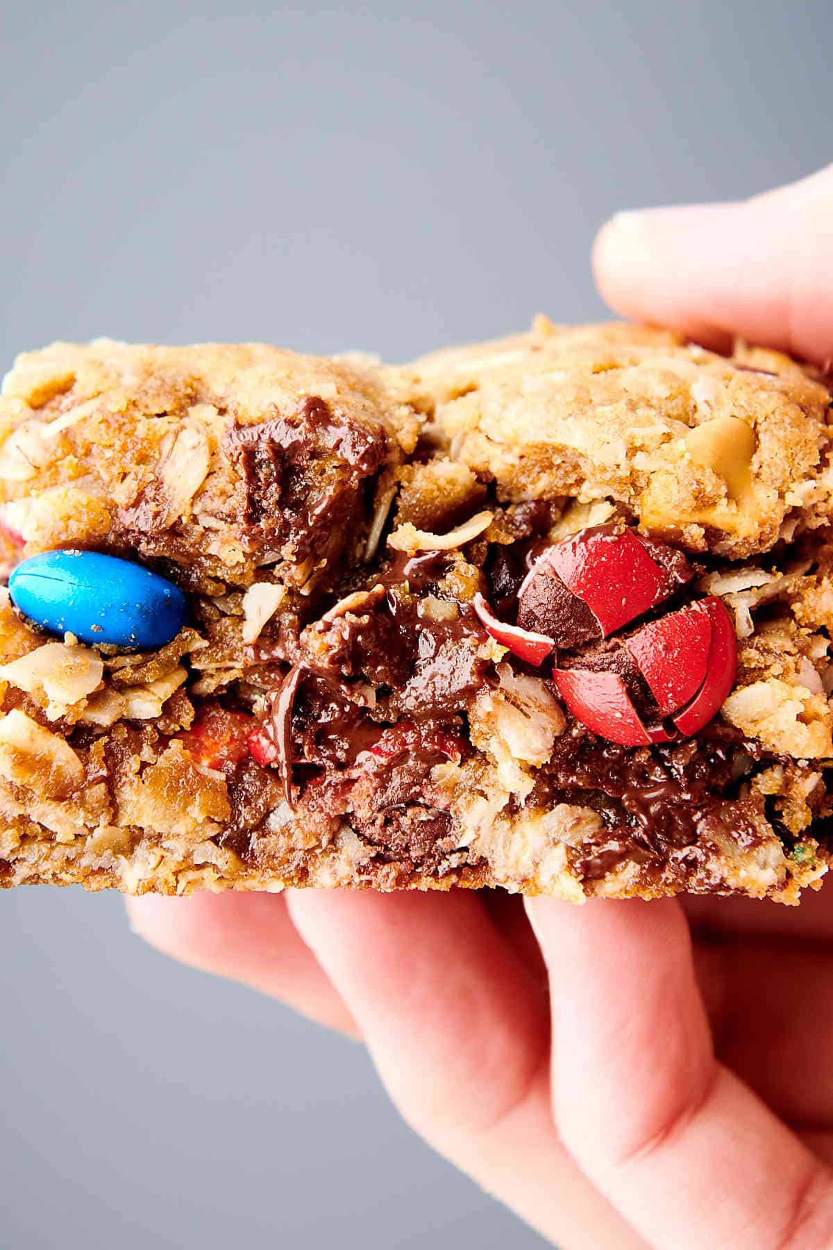 Monster Cookie Bars - Thick and Chewy - 15-Minute Prep!