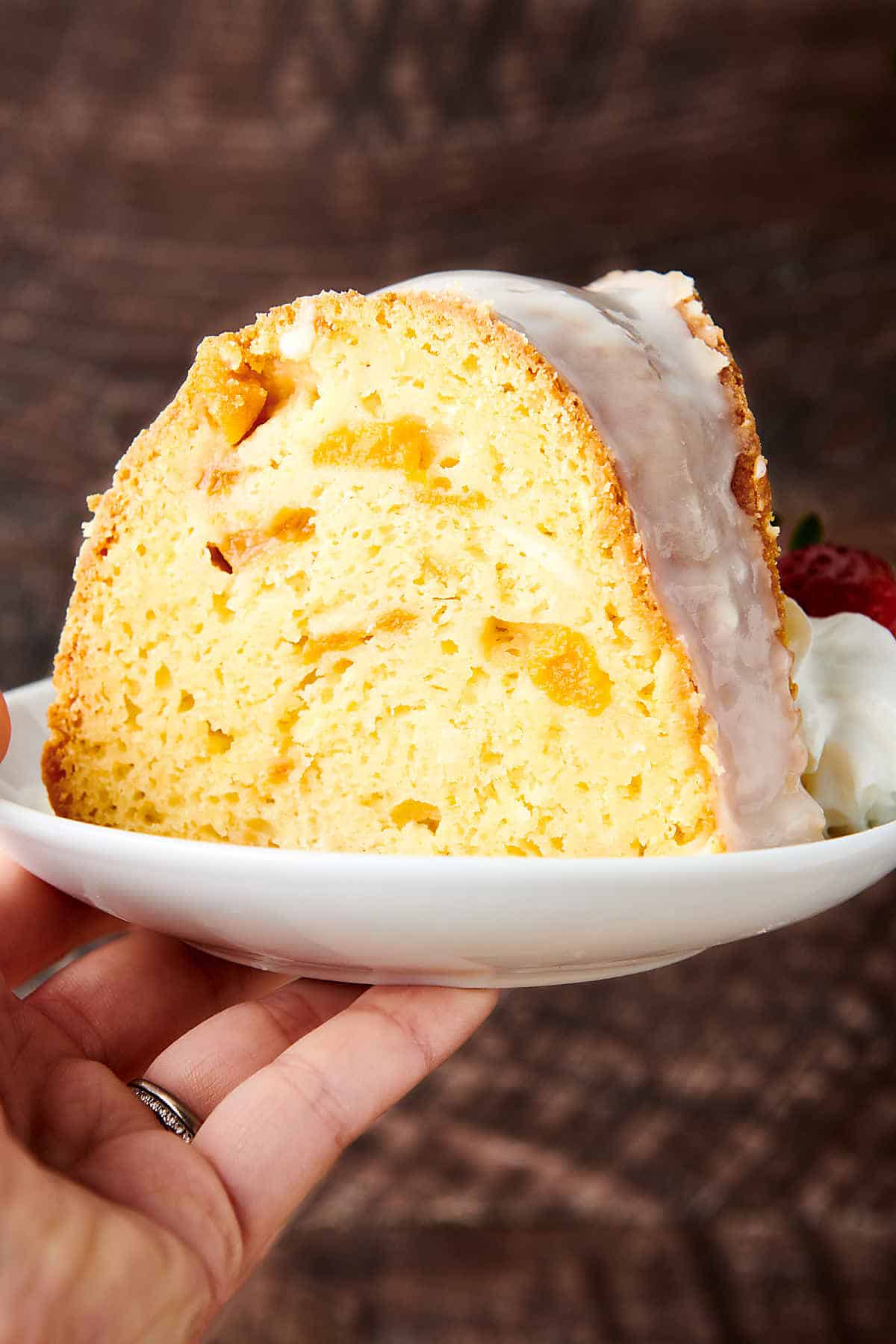 Peach Pound Cake - with Easy Homemade Peach Glaze!