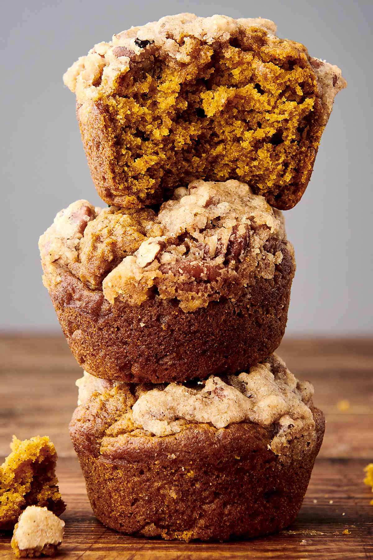 Pumpkin Muffins - with Pecan Streusel