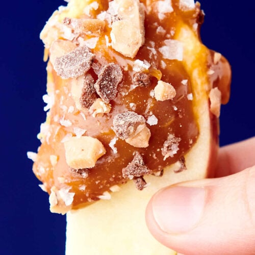 No Churn Caramel Apple Ice Cream - with Graham Cracker Crumble