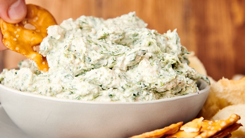Cold Spinach Dip - with Cream Cheese, No Mayo!