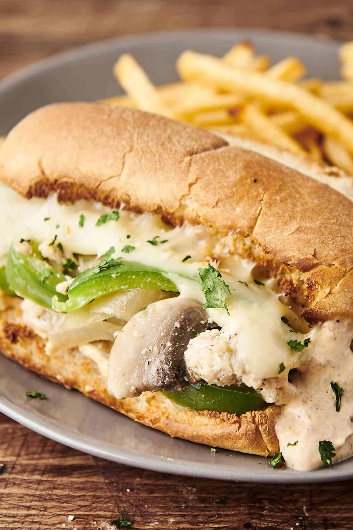 Chicken Cheesesteak Recipe - with Ground or Sliced Chicken