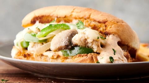 Chicken Cheesesteak Recipe - with Ground or Sliced Chicken